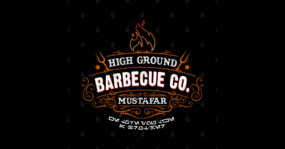 High Ground BBQ - Obi Wan Kenobi - Sticker | TeePublic