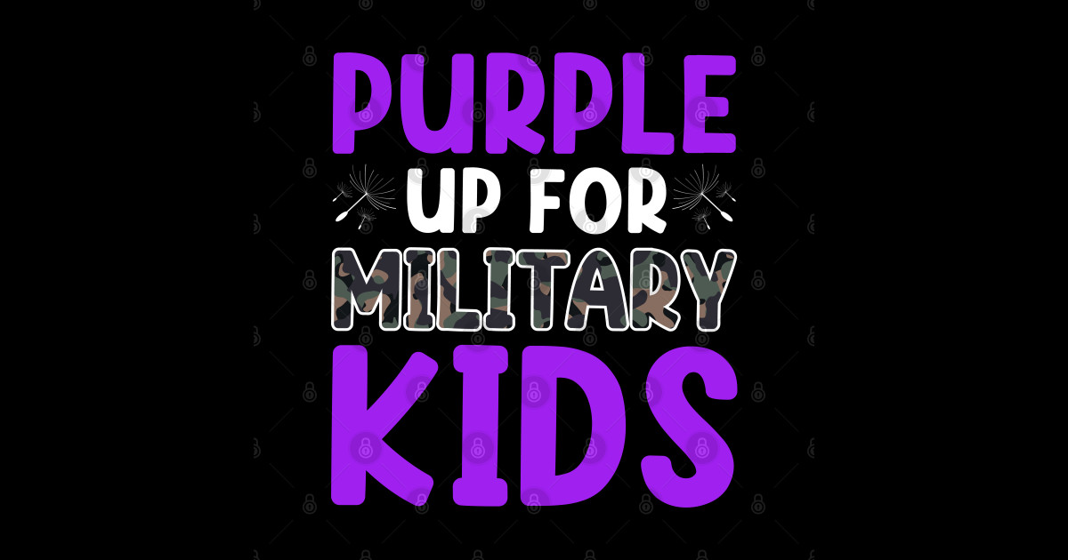 Purple Up For Military Kids Military Child Month USA - Purple Military ...