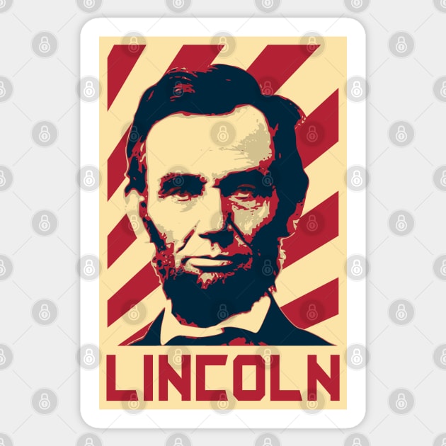 Abraham Lincoln Retro Propaganda - Abraham Lincoln - Sticker | TeePublic