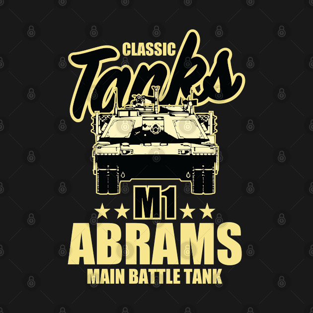 M1 Abrams (Front & Back Logo) - Classic American Tank - T-Shirt | TeePublic
