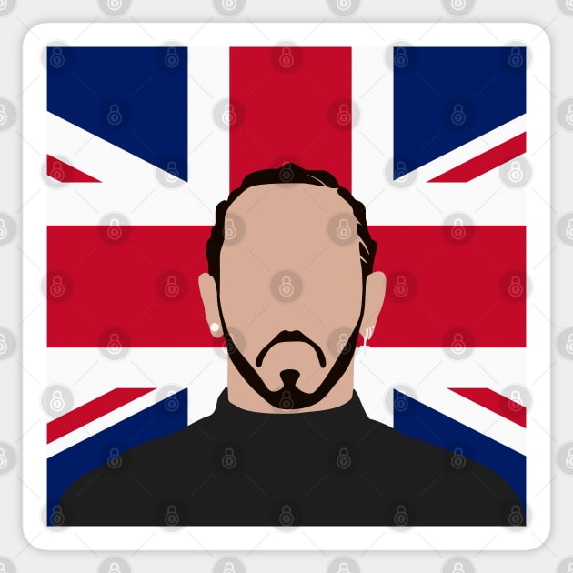 Lewis Hamilton Face Art - Flag Edition - Lewis Hamilton - Sticker ...