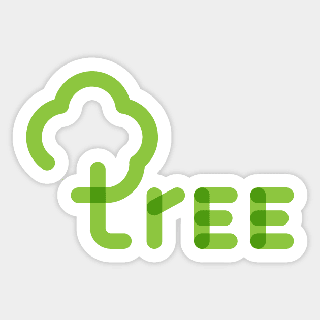 Tree logo. - Tree - Sticker | TeePublic