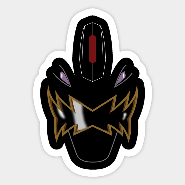 PR Dino Thunder Black Ranger Visor - Power Rangers - Sticker | TeePublic