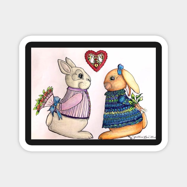 True love furever - two sweet bunnies in love - Rabbit - Magnet | TeePublic
