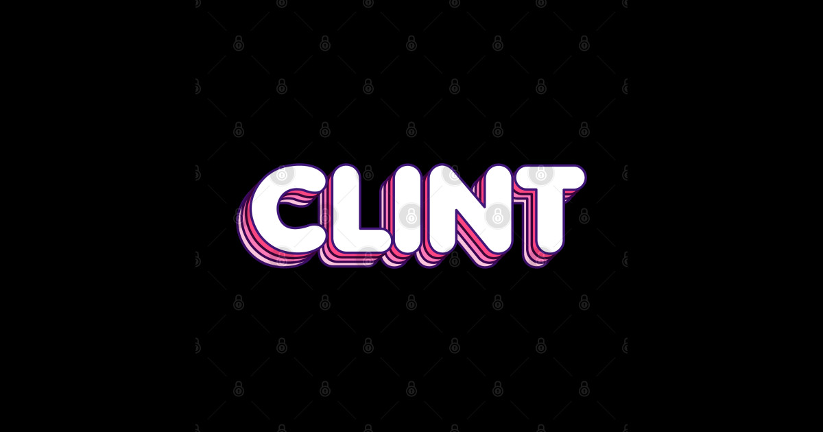 Pink Layers Clint Name Label - Pink Layers Clint Name Label - Pin ...