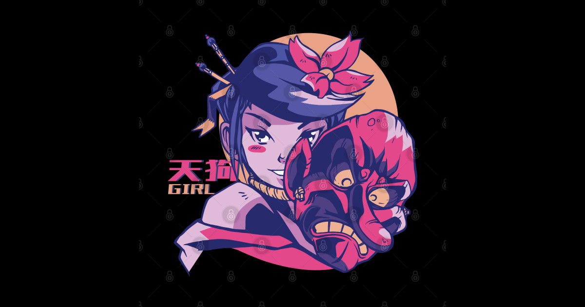 Tengu Anime Girl - Anime - Posters and Art Prints | TeePublic