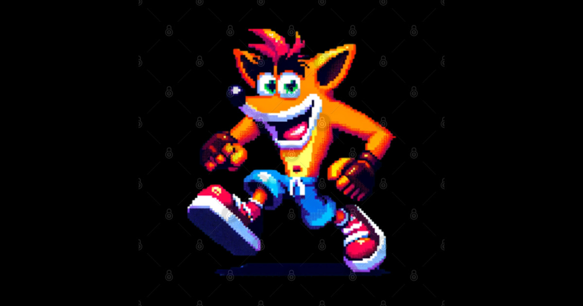 Crash Bandicoot 8-bit version - Crash Bandicoot - Posters and Art ...