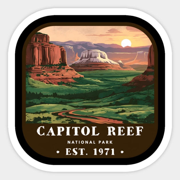 Capitol Reef National Park - Capitol Reef - Sticker | TeePublic