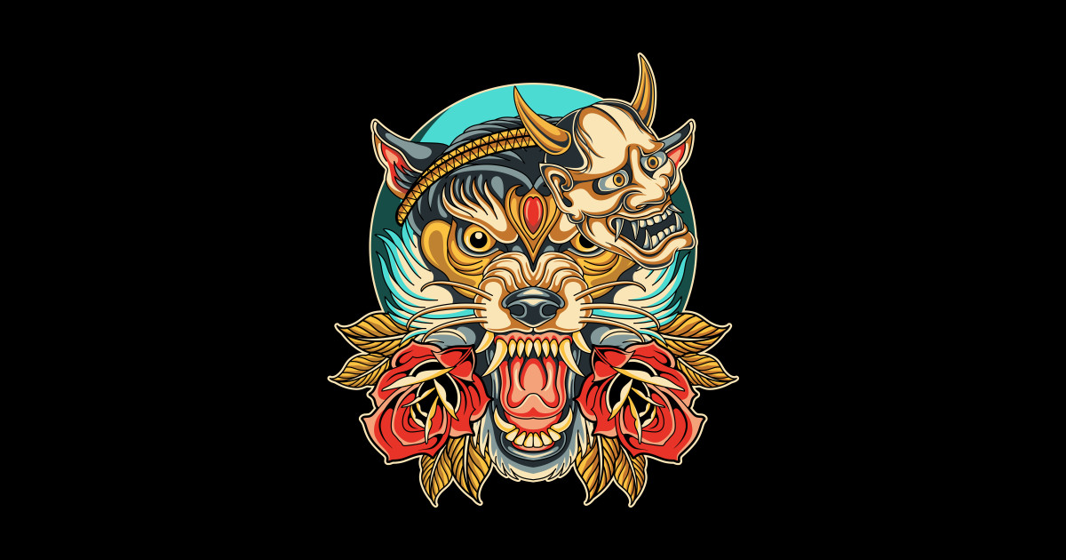 Wolf neo traditional tattoo - Neo Traditional Tattoo - Posters and Art ...