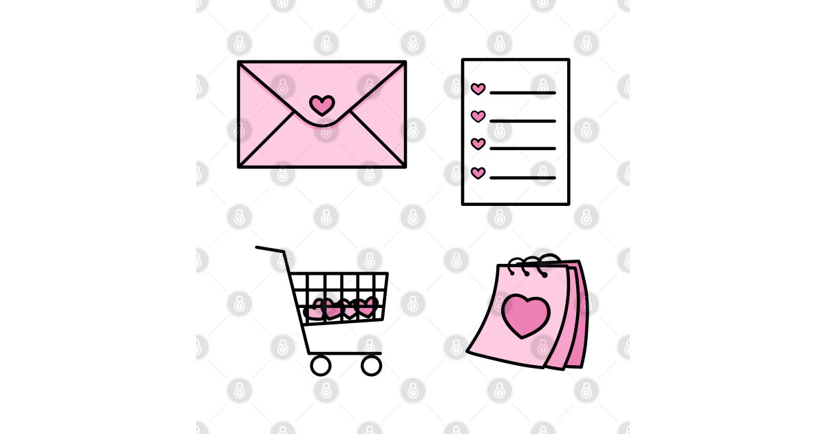 Pink to do list icons - Wish List - T-Shirt | TeePublic