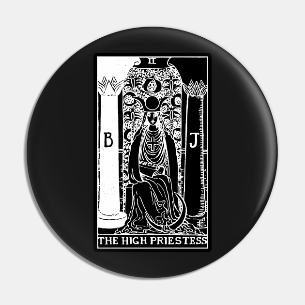 Ii The High Priestess Tarot Card Obsidian And Pearl The High
