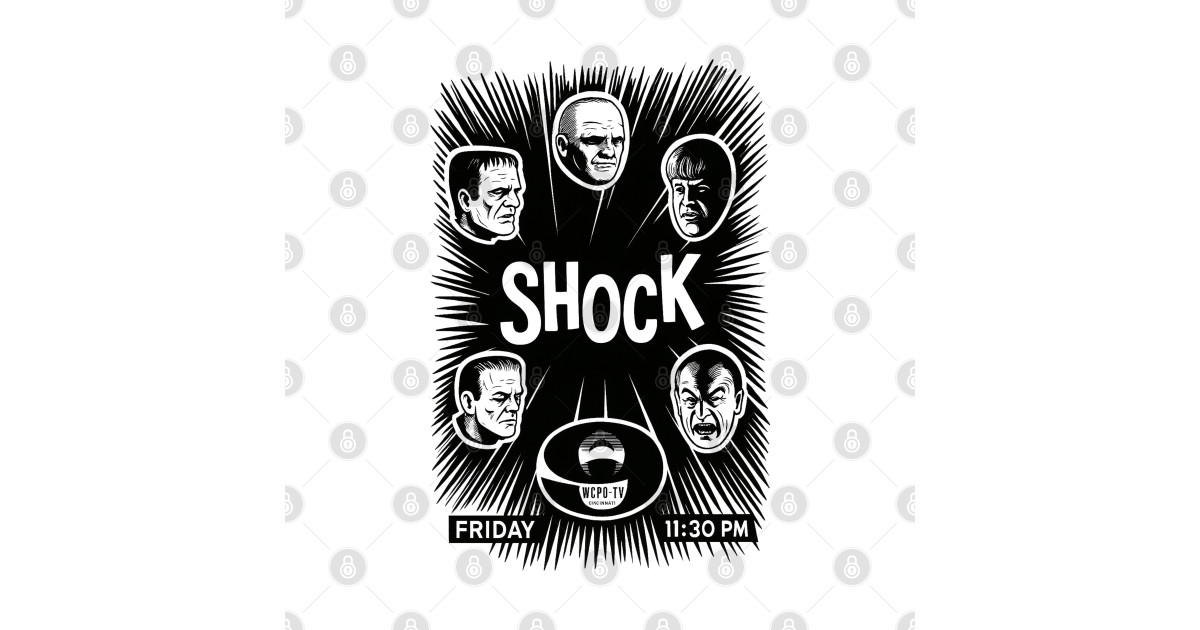 Shock Monsters Channel 9 Cincinnati - Classic Monsters - T-Shirt ...