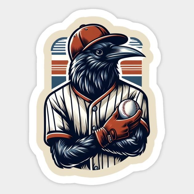 crows play baseball - The Crow - Sticker | TeePublic