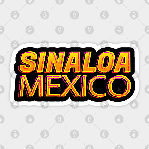 Sinaloa Mexico Neon Text Sign, Typography Outline - Sinaloa - Sticker ...