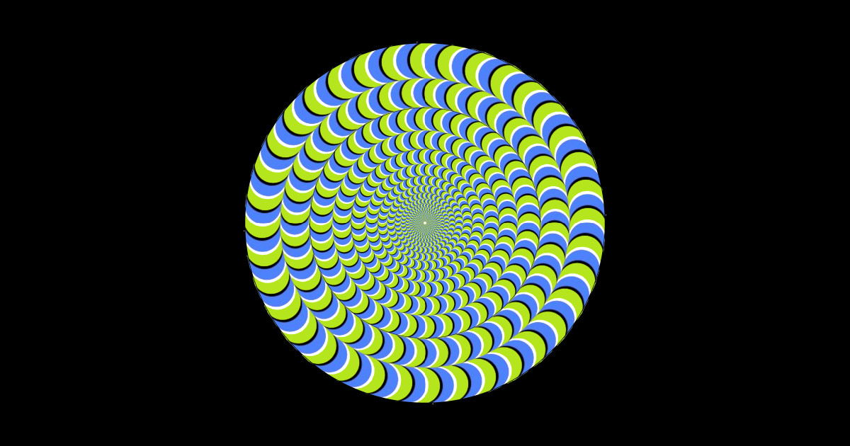 Rotating Snakes Illusion - Rotating Snakes Illusion - Sticker | TeePublic