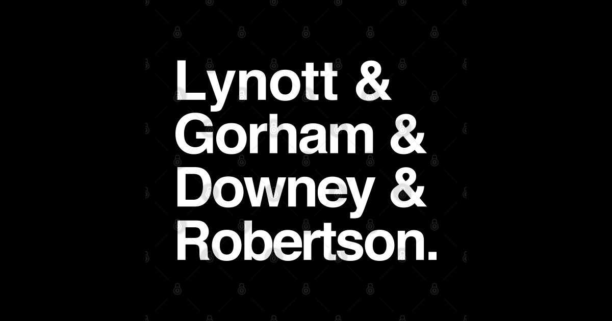 Thin Lizzy Classic Line-Up Names List - Thin Lizzy - Sticker | TeePublic