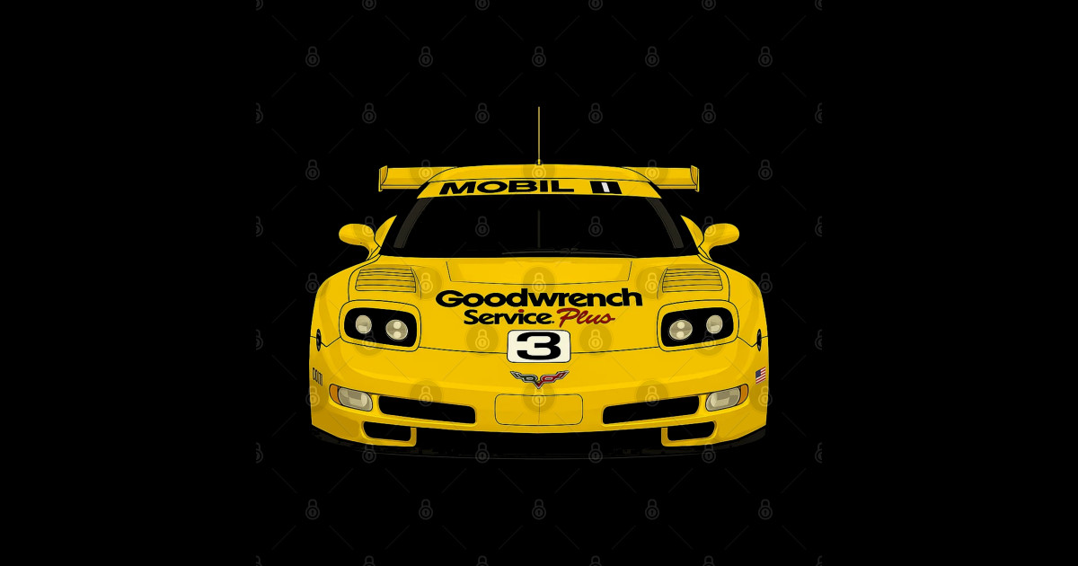 2001 Corvette C5 Race Car - C5 Corvette - Sticker | TeePublic