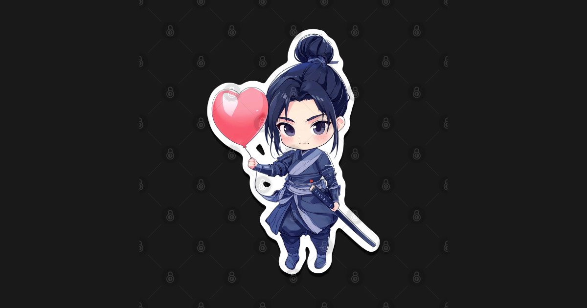 Anime Girl Ninja Heart Balloon Valentine's Day - Anime Ninja Girl - T ...