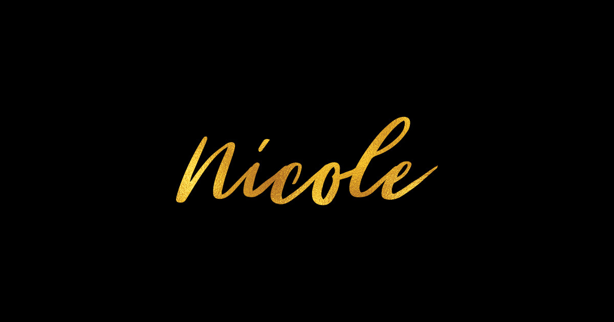 Nicole Name Hand Lettering in Faux Gold Letters - Nicole - Posters and ...