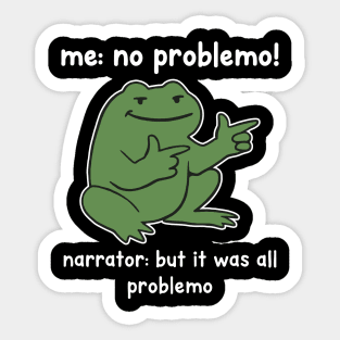 Funny Frog No Problemo Meme Stickers for Sale | TeePublic