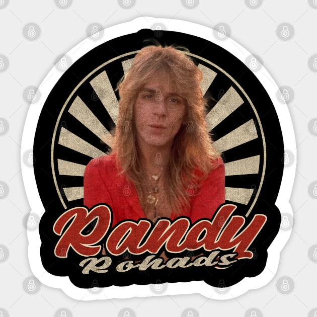 Vintage Circle Randy Rhoads - Randy Rhoads - Sticker | TeePublic
