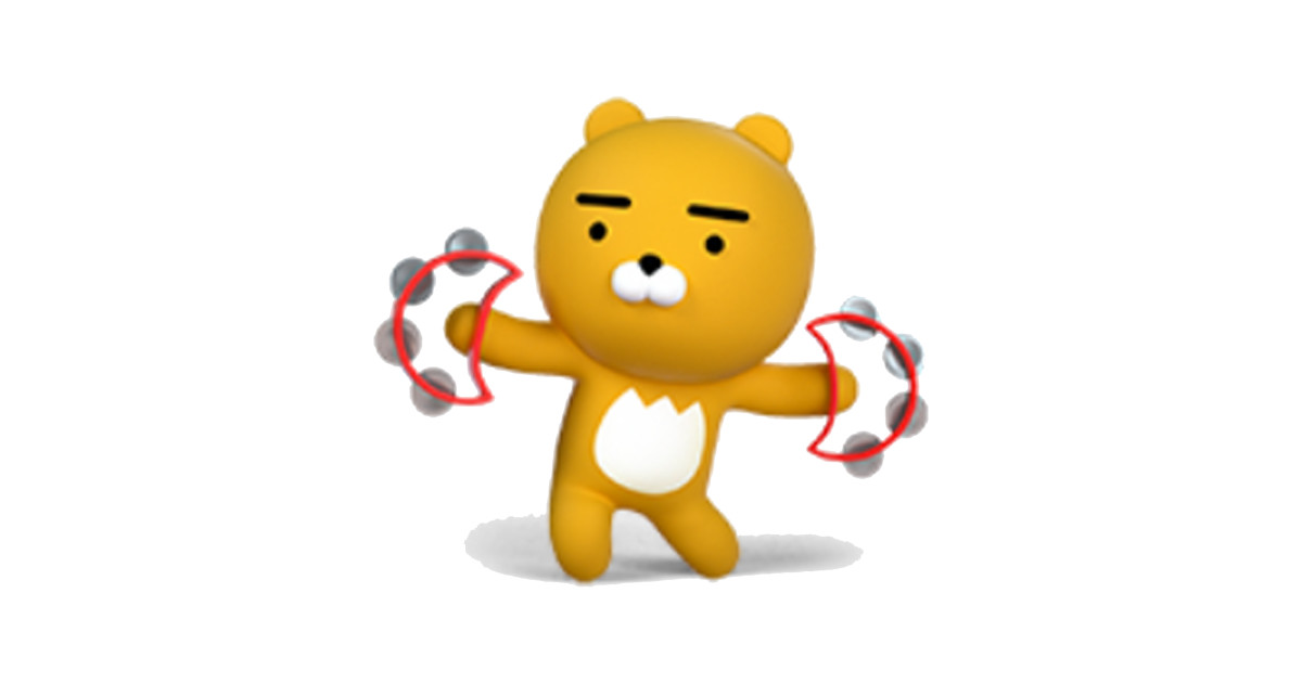 KakaoTalk Friends Hello! Ryan (카카오톡 라이언) 3D Tambourine - Kakaotalk ...