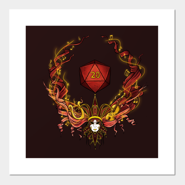 DnD bard symbol - red - Dnd - Posters and Art Prints | TeePublic