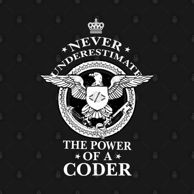 Never Underestimate the power of a Coder! - Coder - T-Shirt | TeePublic