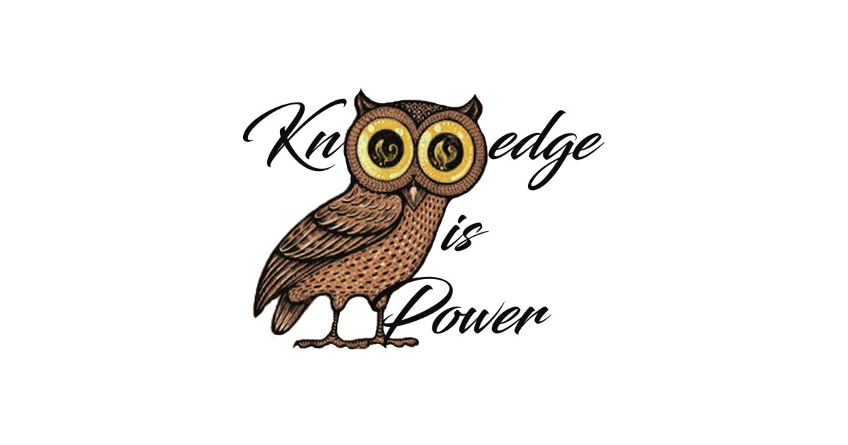 Knowledge is Power - Owl - T-Shirt | TeePublic