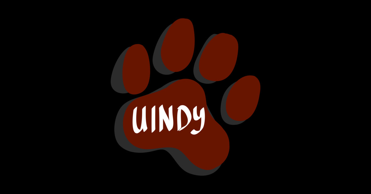 University of Indianapolis Greyhounds Paw Print - White - Sticker ...