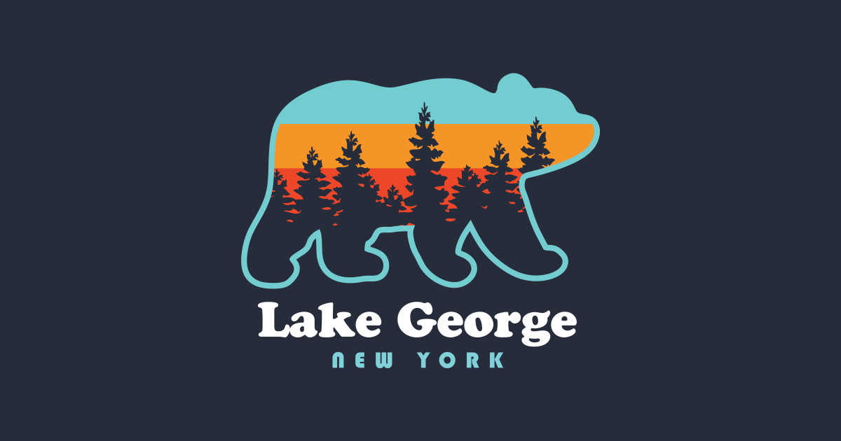 Lake George New York Bear - Lake George - T-Shirt | TeePublic
