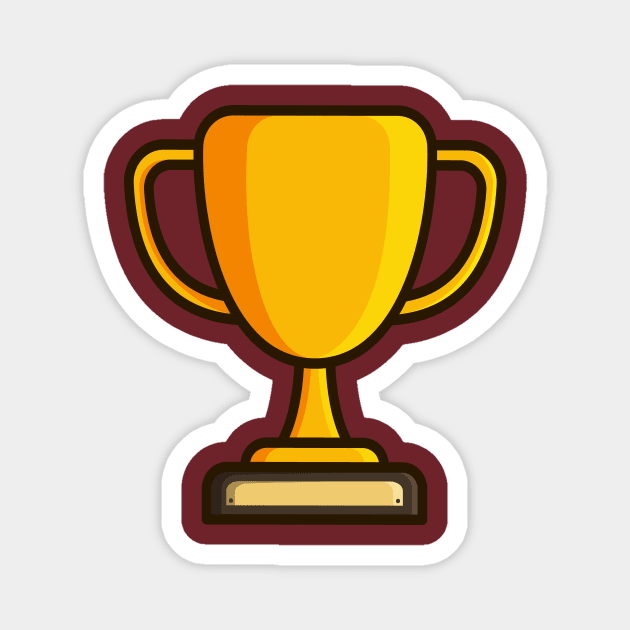 Gold Metal Trophy vector illustration. - Gold Metal Trophy - Magnet ...