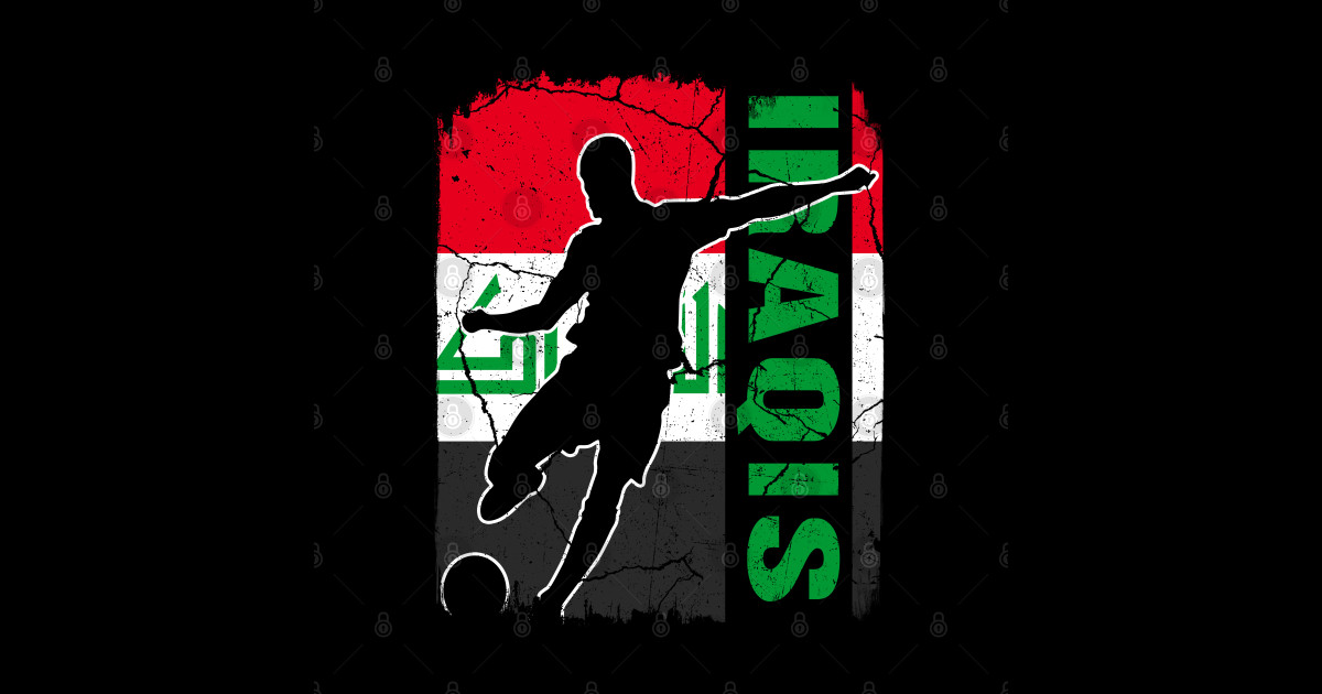 Iraq Soccer Team Iraqis Flag Jersey Football Fans - Iraq Soccer - T ...