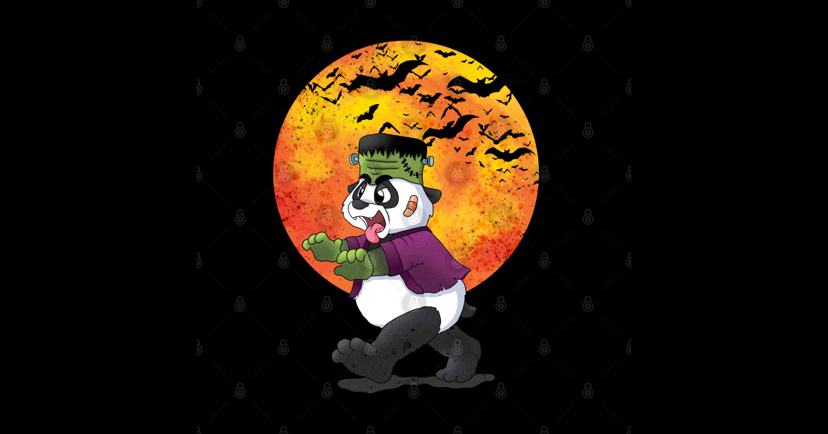 Frankenstein Halloween 2020 Panda Girl Boy Costume - Panda - Sticker ...