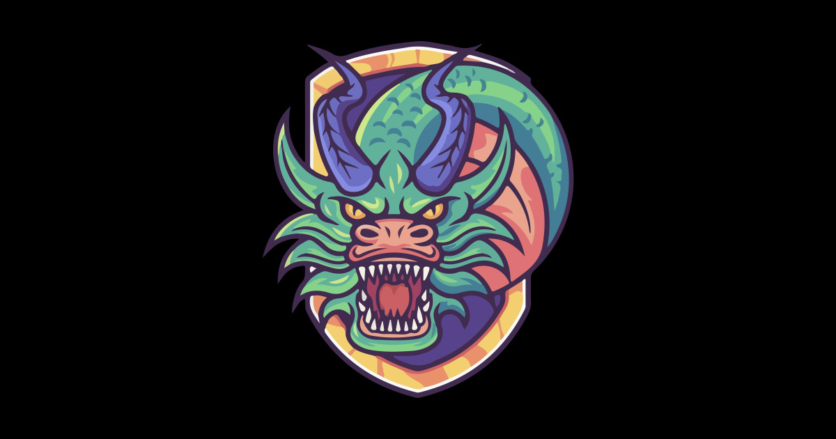 dragon face - Dragon Face - Sticker | TeePublic