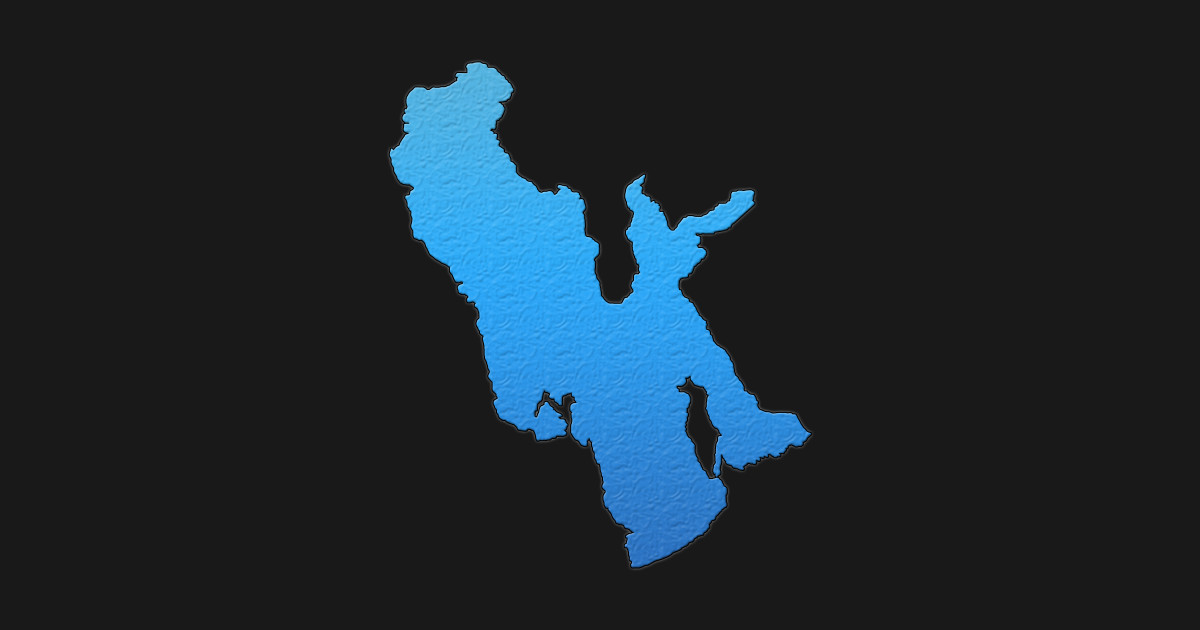 Great Salt Lake in Utah Outline - Great Salt Lake - Tapestry | TeePublic