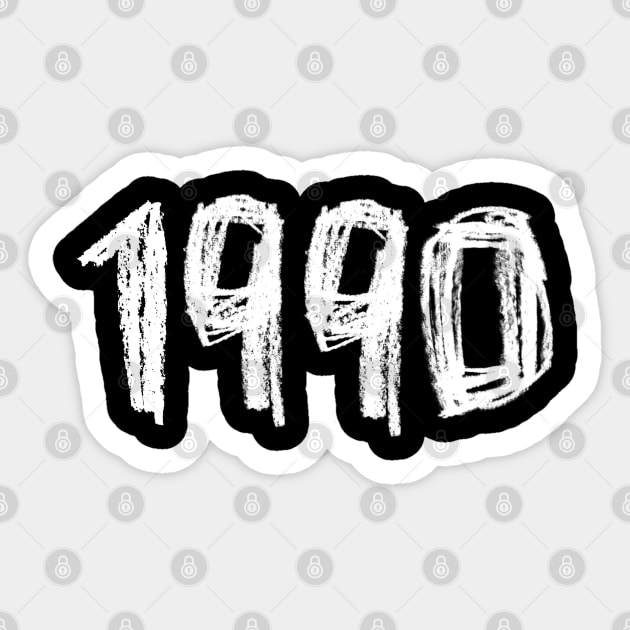 1990 Birthday, Birth Year 1990, Born in 1990 - 1990 Vintage - Sticker ...