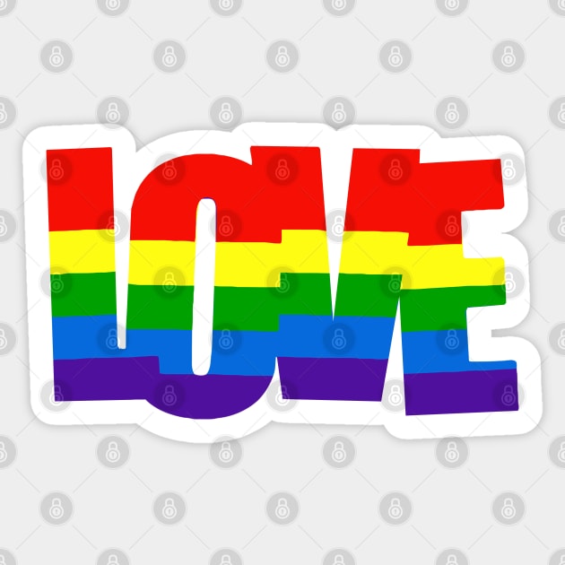 LGBT Pride Rainbow Love - Lgbt - Sticker | TeePublic
