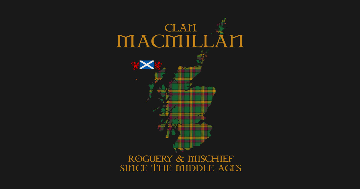 Clan MacMillan Ancient tartan Scotland map Saltire flag and lion ...