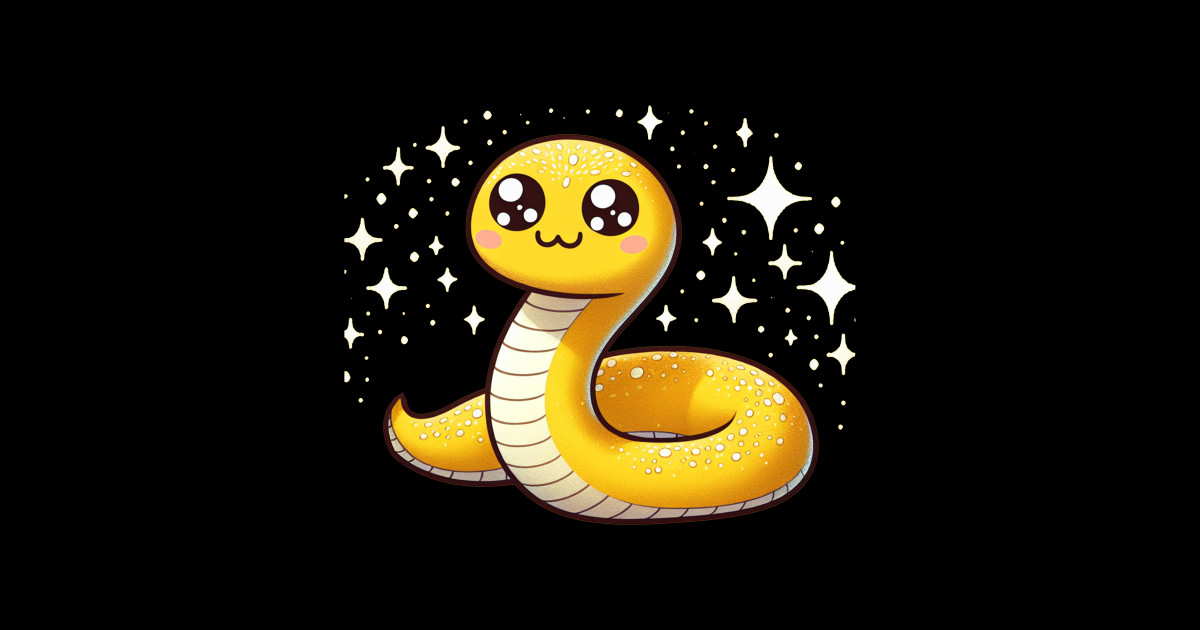 Banana Ball Python Cute Kawaii Design - Python Snake - Sticker | TeePublic
