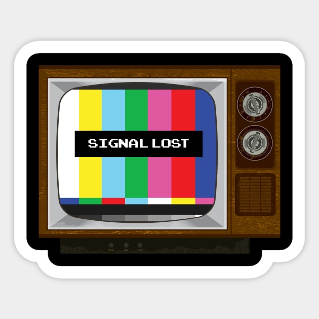 Retro tv with test pattern color bars - Retro - Sticker | TeePublic