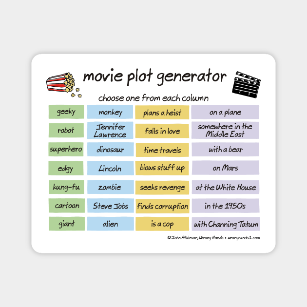 movie plot generator - Blockbusters - Magnet | TeePublic