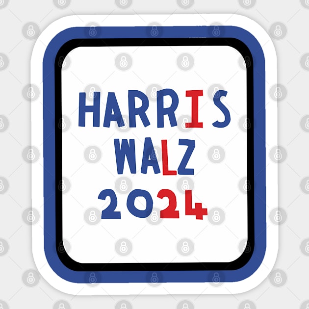 Harris Walz 2024 - Harris Walz - Sticker | TeePublic