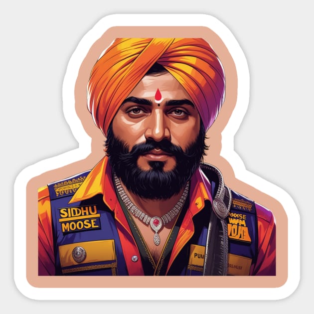Sidhu Moose Wala # Indian singer - Sidhu Moose Wala - Sticker | TeePublic
