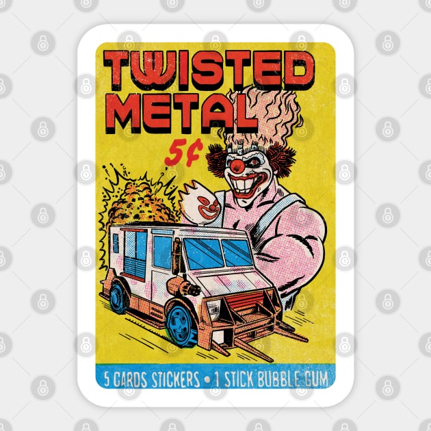 Twisted Metal Bubble Gum card fan art - Twisted Metal - Sticker | TeePublic