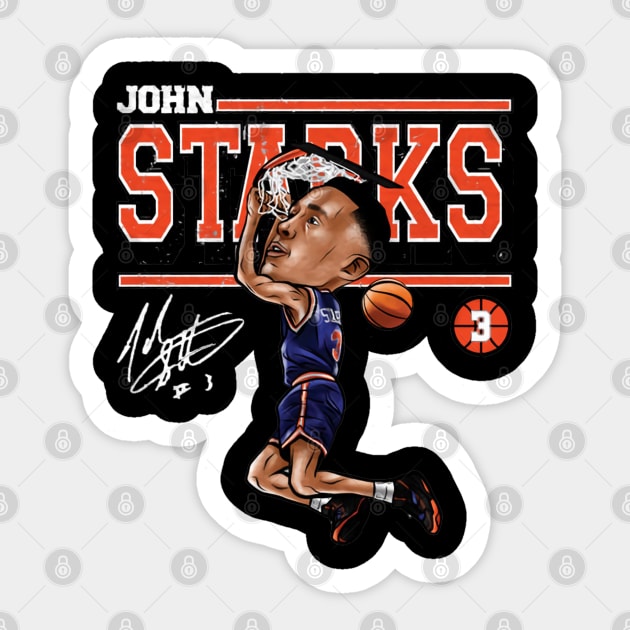 John Starks New York Cartoon - John Starks - Sticker | TeePublic