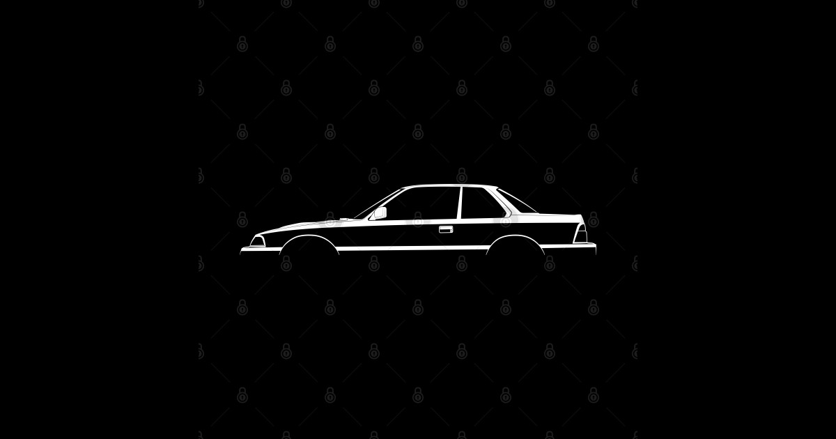 Honda Prelude (BA1) Silhouette - Honda Prelude - Posters and Art Prints ...