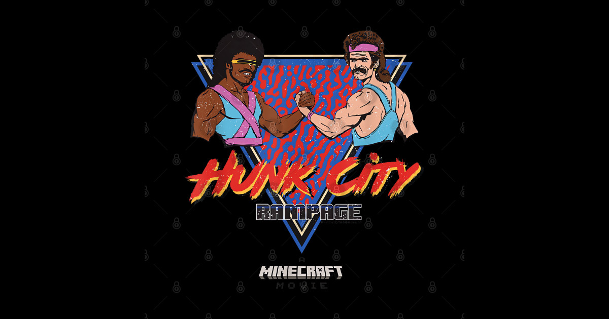 A Minecraft Movie Hunk City Rampage - A Minecraft Movie - Sticker ...