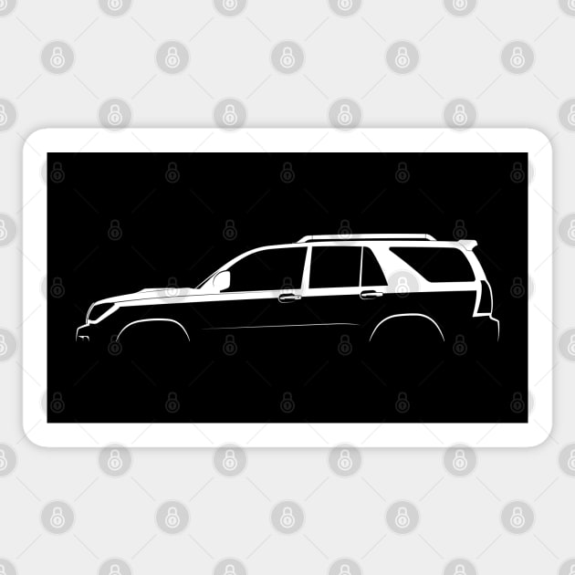 Toyota 4Runner (N210) Silhouette - Toyota 4runner - Sticker | TeePublic