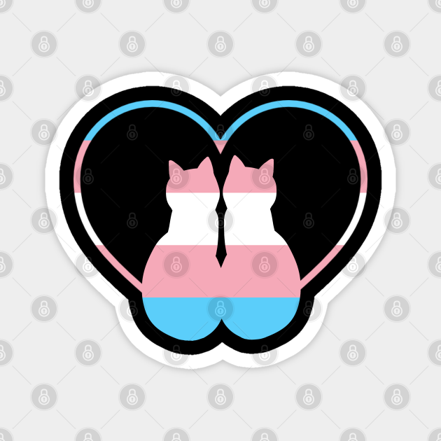 Cat Transgender Flag LGBT Pride Month Love - Transgender Pride - Magnet ...